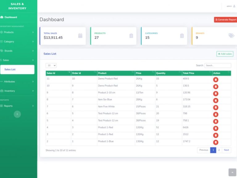 Sales and Inventory Management System in PHP CodeIgniter with Source Code