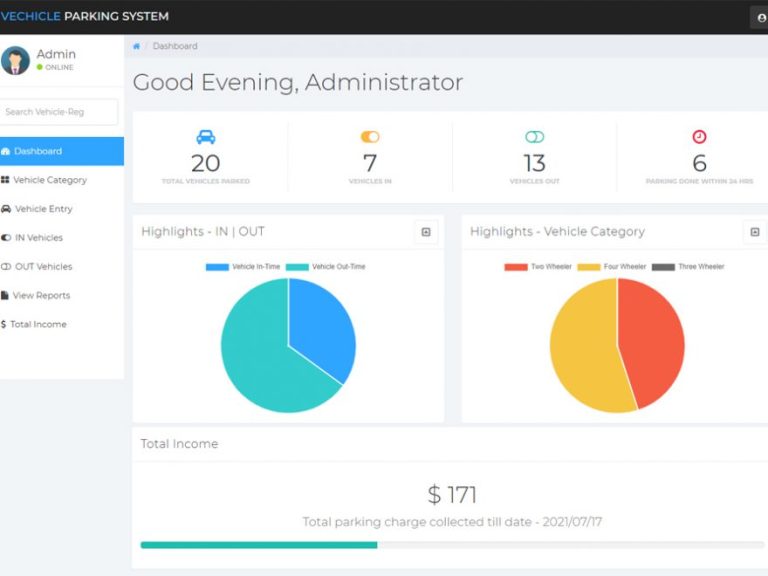 Vehicle Parking Management System in PHP with Source Code