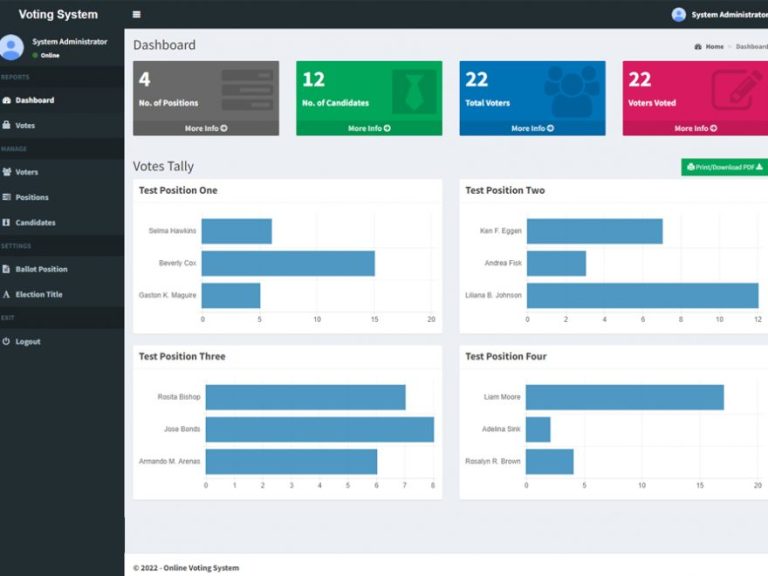 Download Online Voting System in Python Django with source code