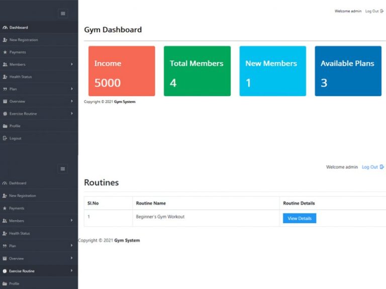 Download Simple Gym Management System In Php With Source Code